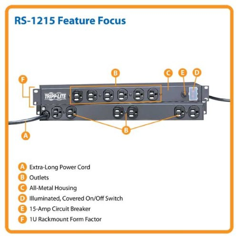Tripp Lite Rackmount Network-Grade PDU Power Strip, 12 Right Angle ...