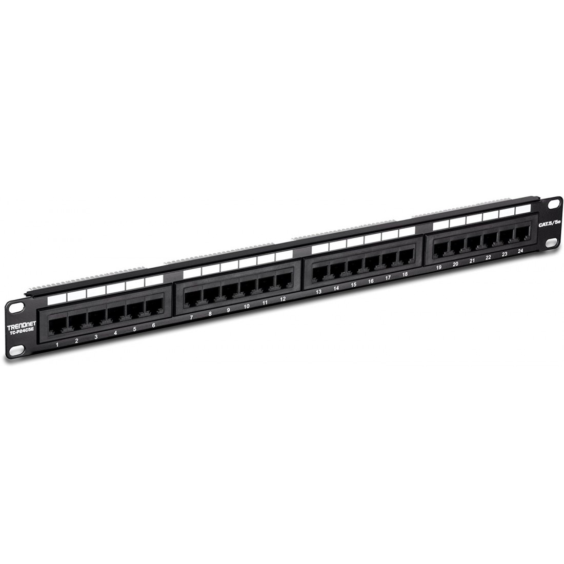 TRENDnet 24-Port Cat5/5e RJ-45 UTP Unshielded Wallmount or Rackmount ...