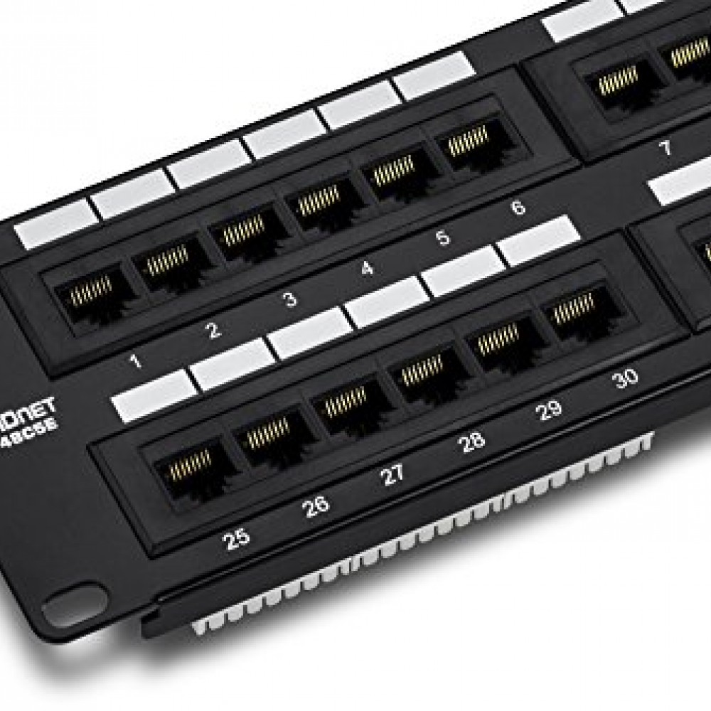 TRENDnet 24-Port Cat5/5e RJ-45 UTP Unshielded Wallmount or Rackmount ...