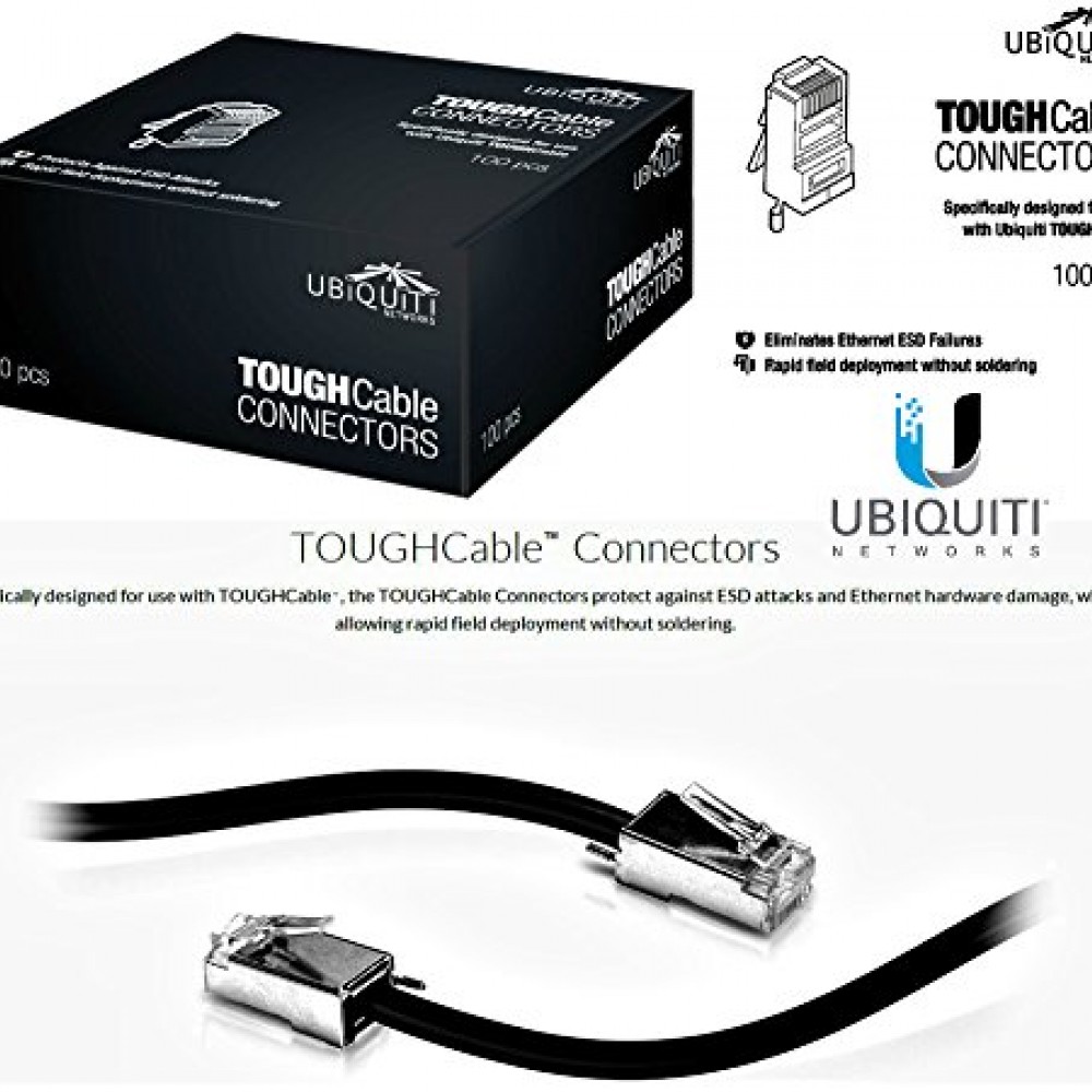 Ubiquiti TOUGHCable RJ45 8P8C Male Connectors, 100 Piece