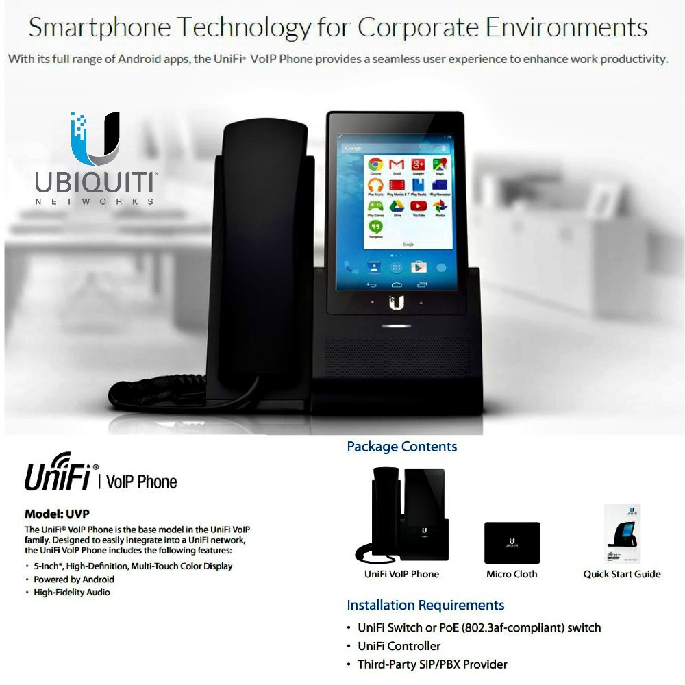 1 - UniFi VoIP Phone w/ 5" touchscreen,hands
