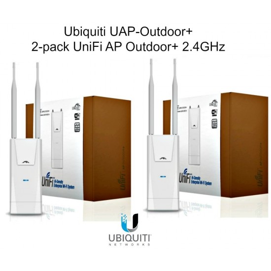 Ubiquiti UAP-Outdoor+ 2-pack UniFi AP Outdoor+ 2.4GHz PoE 802.11n ...