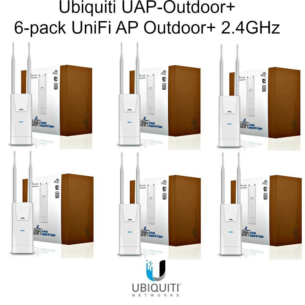 Ubiquiti UAP-Outdoor+ 6-pack UniFi AP Outdoor+ 2.4GHz PoE 802.11n ...