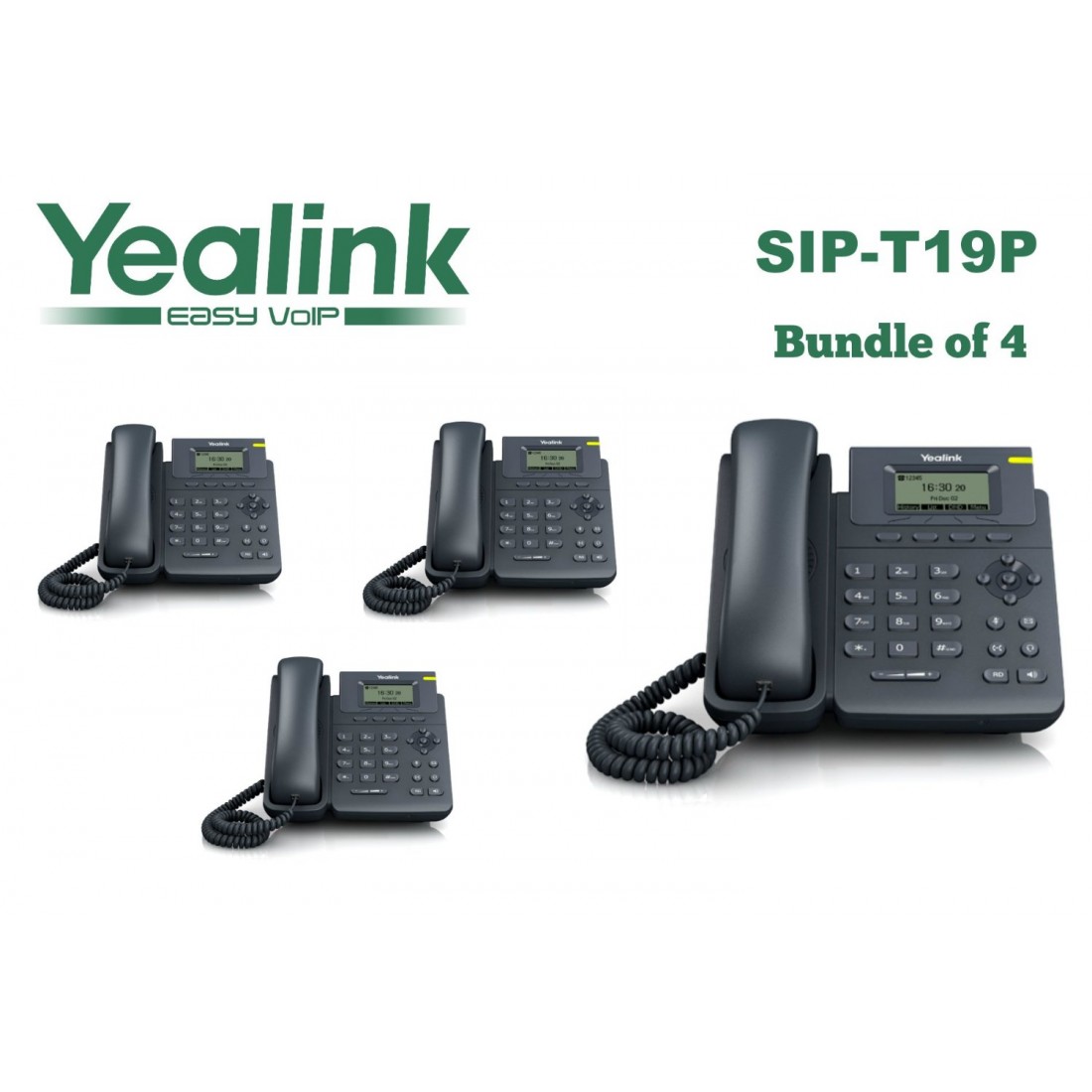 Yealink SIP-T19P VoIP phone PoE 10/100 1 SIP account LCD Without Power ...