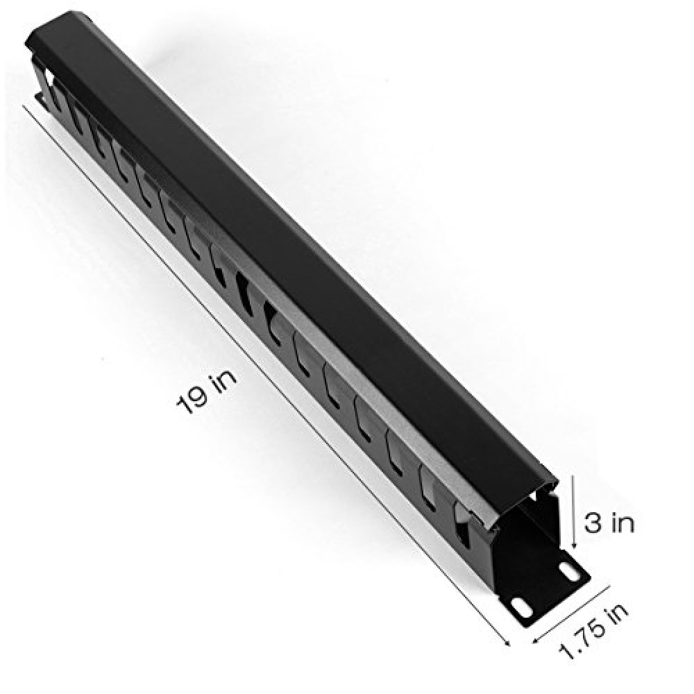 Lancher 19 Inch 1U Cable management Horizontal Cable Rack Mount manager ...