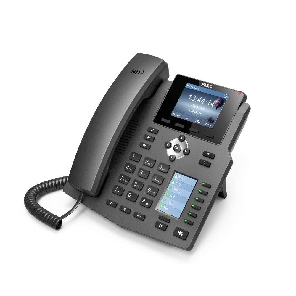 Fanvil X4G Gigabit SIP Enterprise Desktop Phone with Dual-Color LCD Display