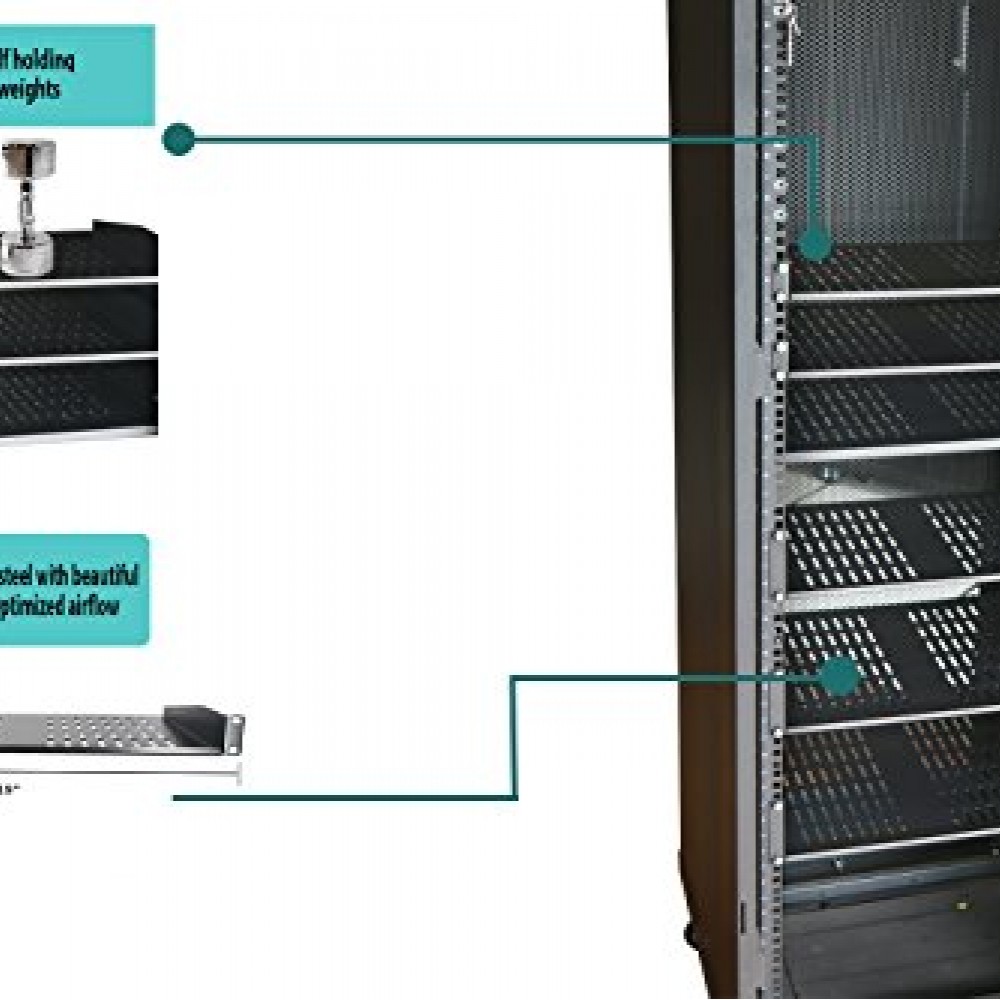 Rack Shelf by SimpleCord - Universal Cantilever Vented 1U Rack Tray For ...